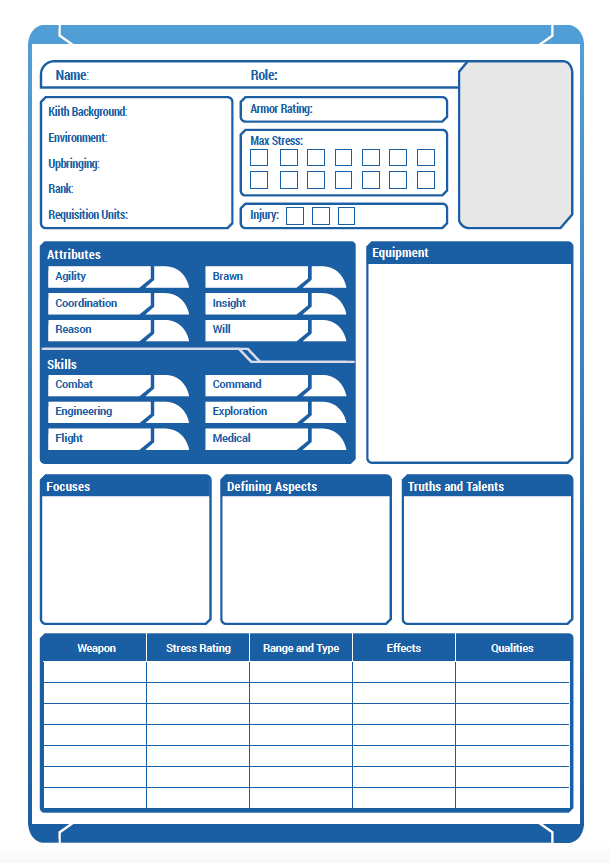 Homeworld: Revelations - Free Character Sheets